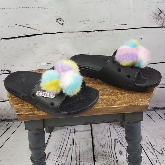 CROCS | Shoes | Crocs Classic Fursure Slide Unisex Sizing Womens 9 Mens ...